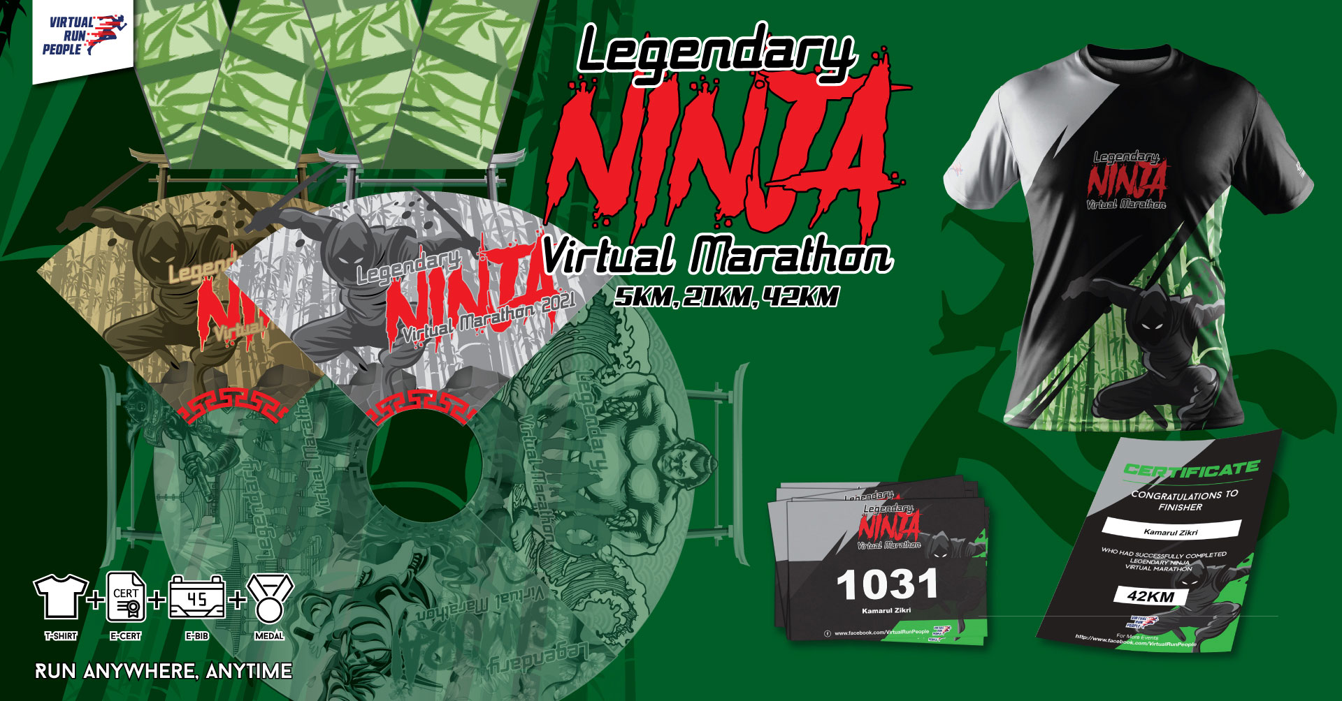 Legendary Ninja Virtual Marathon | Connect by JustRunLah!
