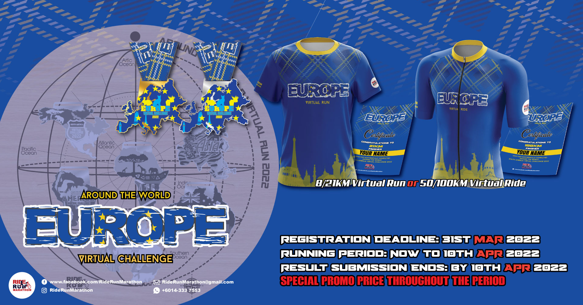 Around The World EUROPE Virtual Challenge | Connect by JustRunLah!