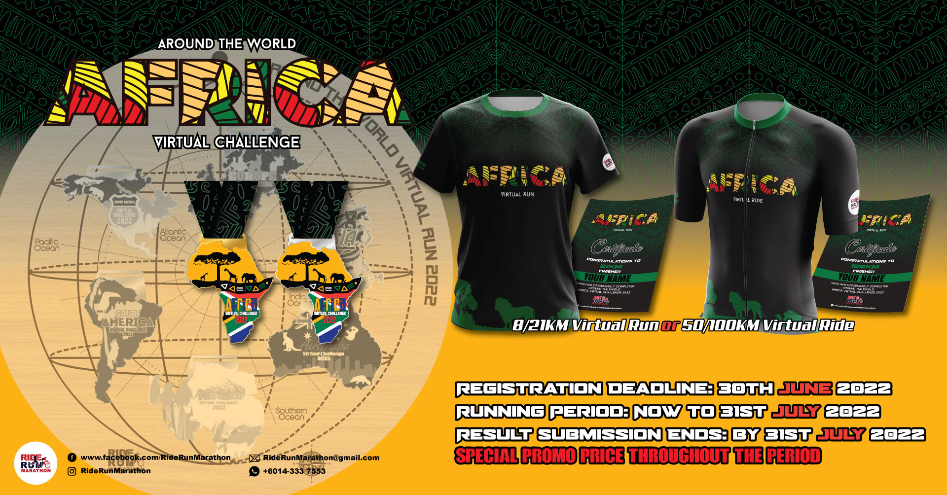 Around The World AFRICA Virtual Challenge | Connect by JustRunLah!