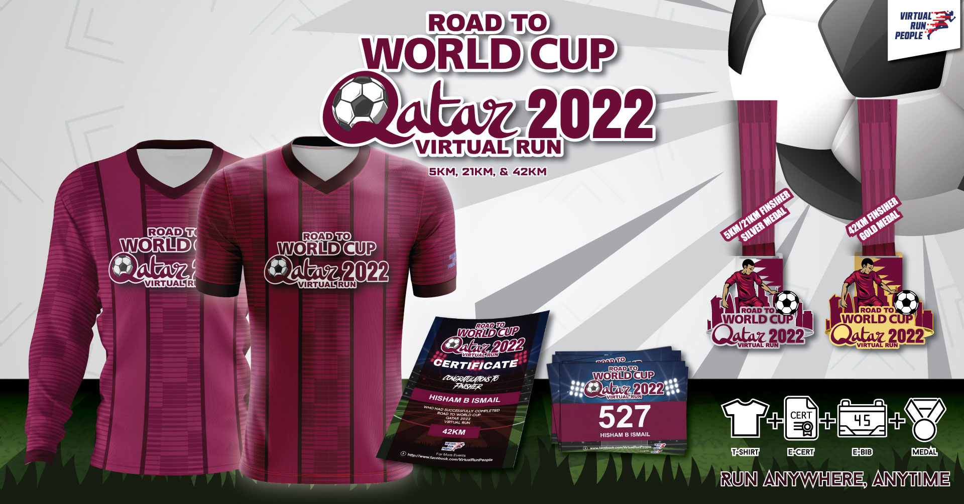 Road To World Cup Qatar 2022 Virtual Run | Connect by JustRunLah!