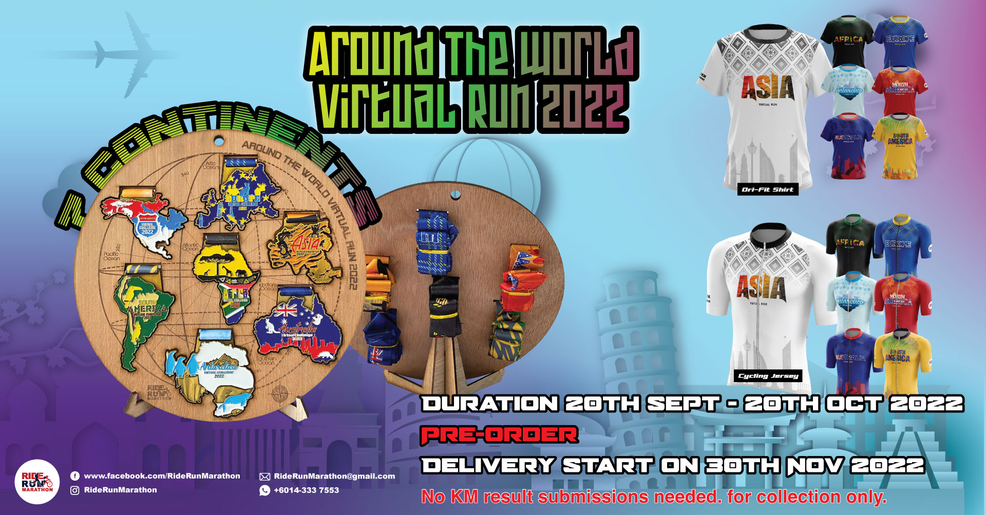 Around The World Virtual Challenge Medal Plaque & Medals Collection ...