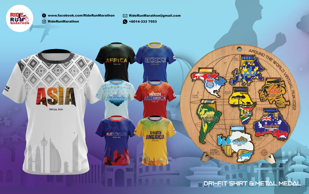 Around The World Virtual Challenge Medal Plaque & Medals Collection ...