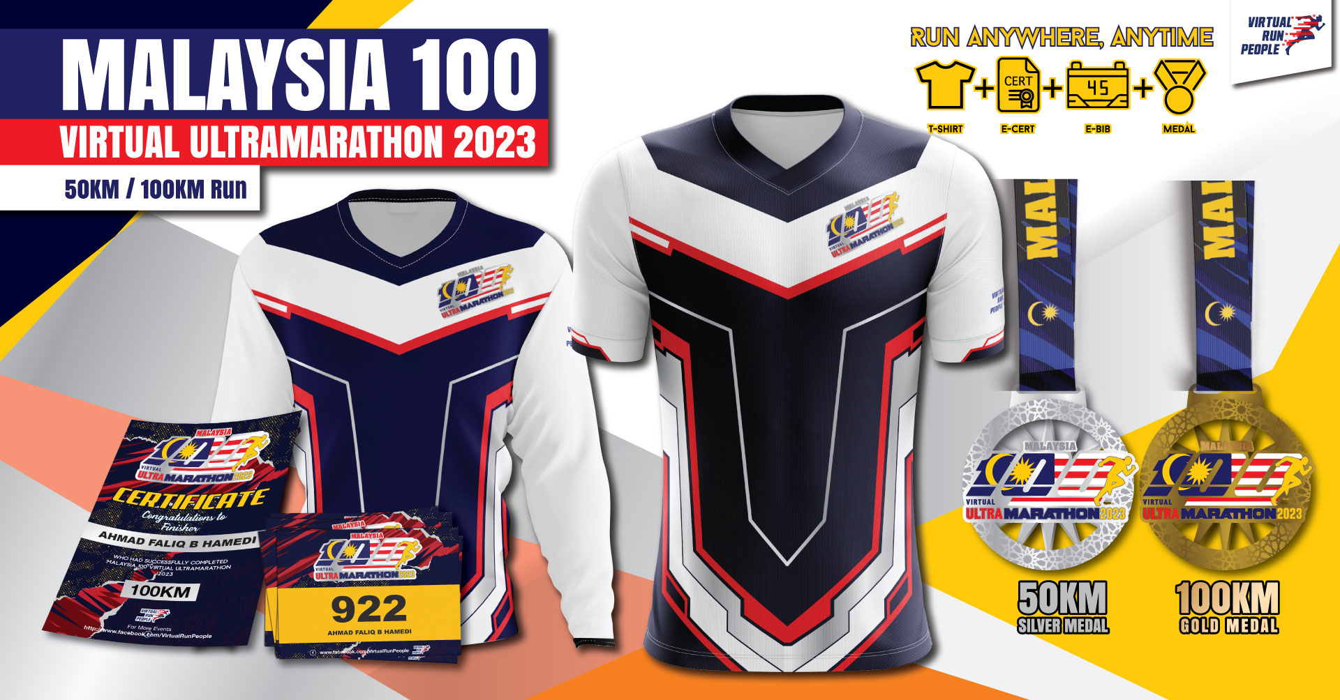 Malaysia 100 Virtual UltraMarathon 2023 | Connect by JustRunLah!