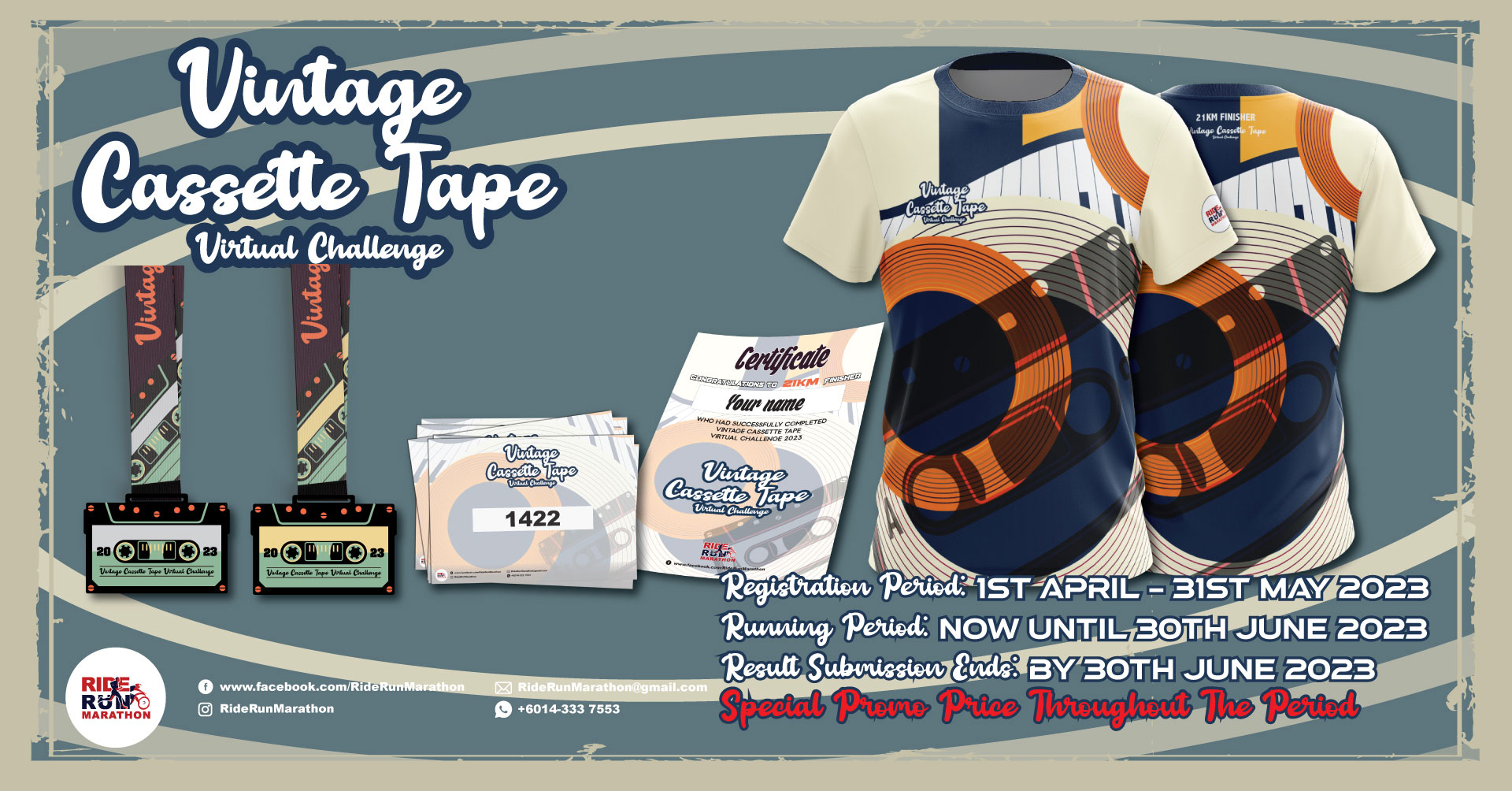 Vintage Cassette Virtual Challenge | Connect by JustRunLah!