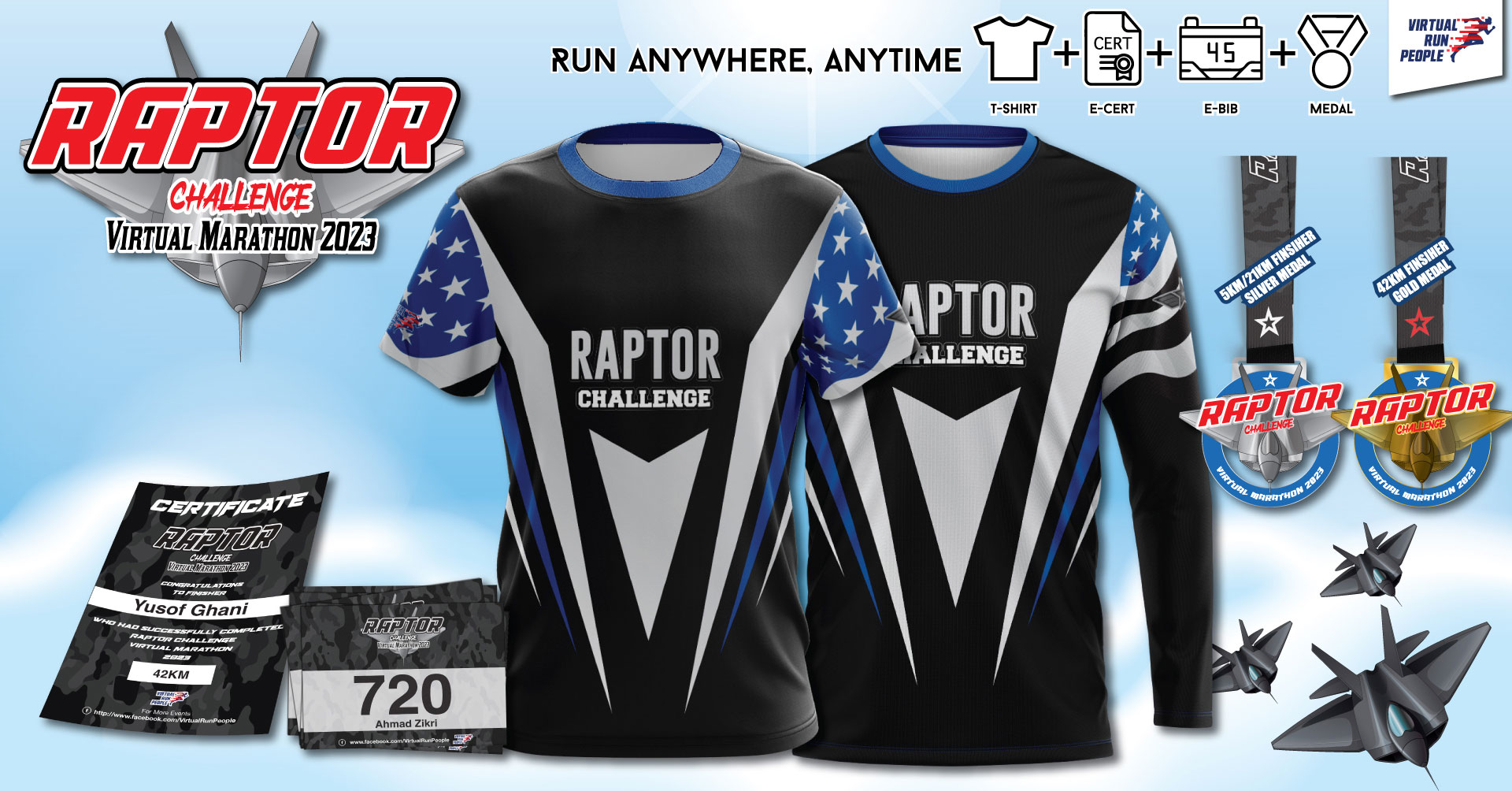 Raptor Challenge Virtual Marathon 2023 | Connect by JustRunLah!