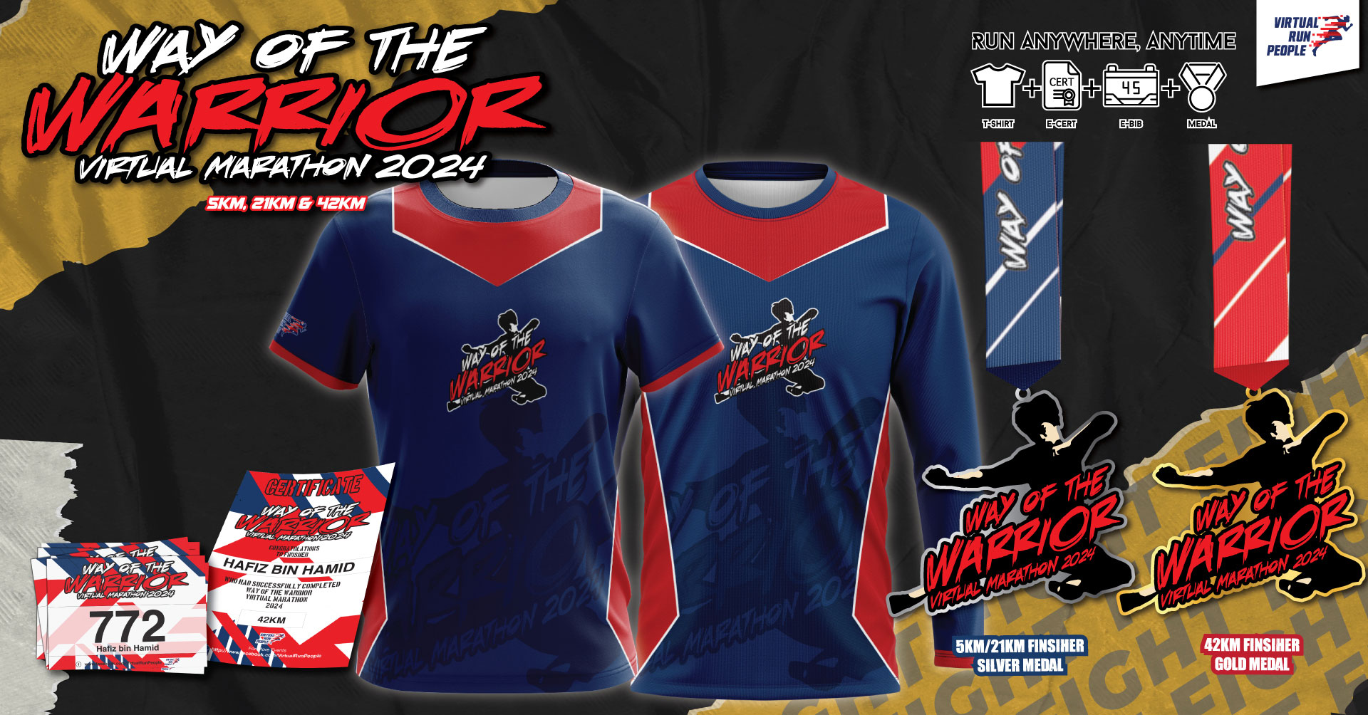 Way of the Warrior Virtual Marathon 2024 | Connect by JustRunLah!