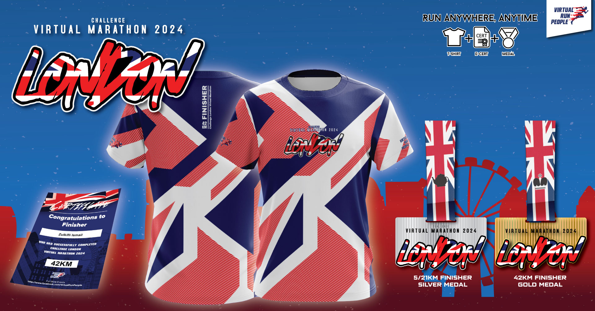 Challenge London Virtual Marathon 2024 | Connect by JustRunLah!
