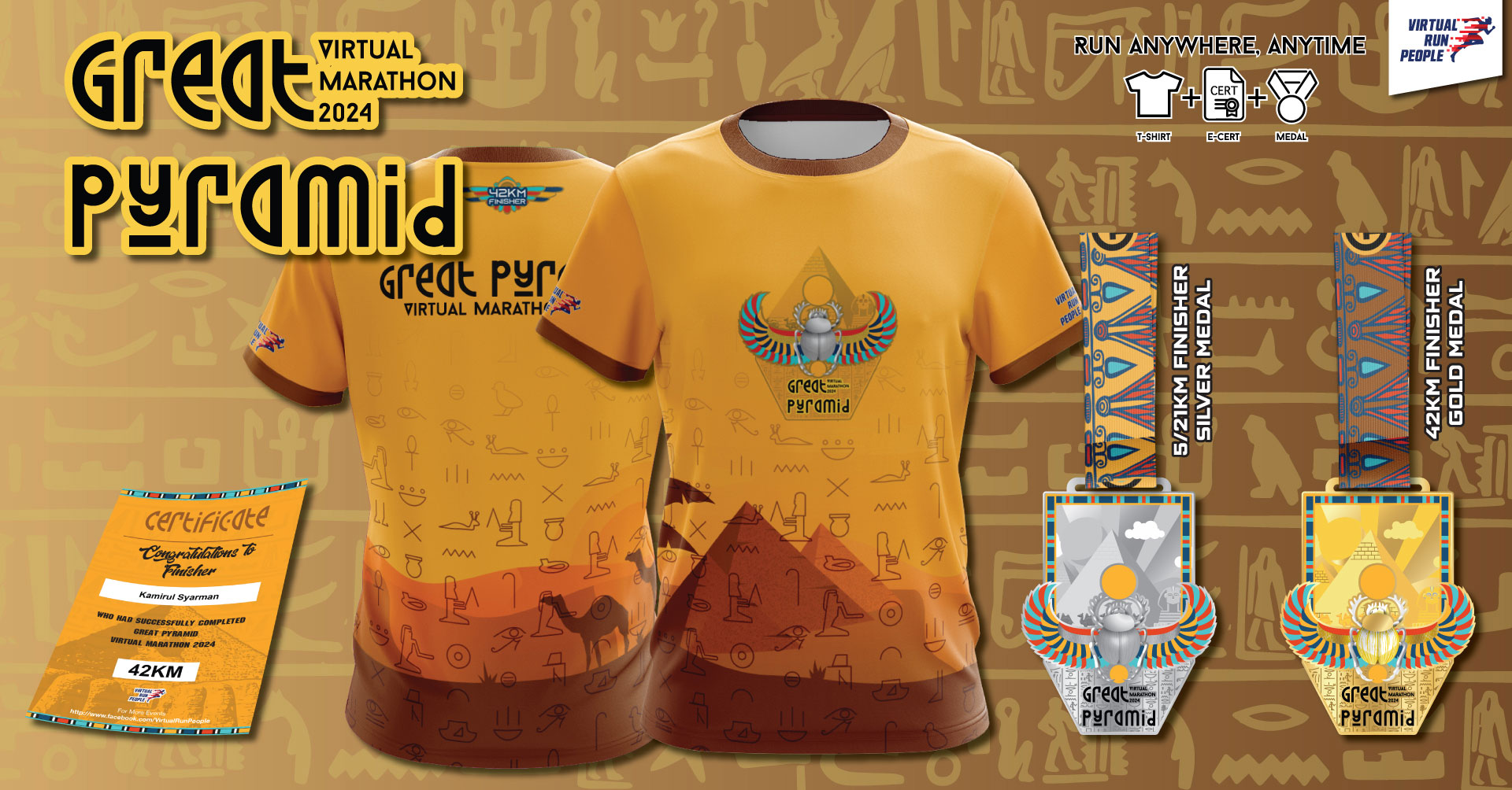 Great Pyramid Virtual Marathon 2024 | Connect by JustRunLah!
