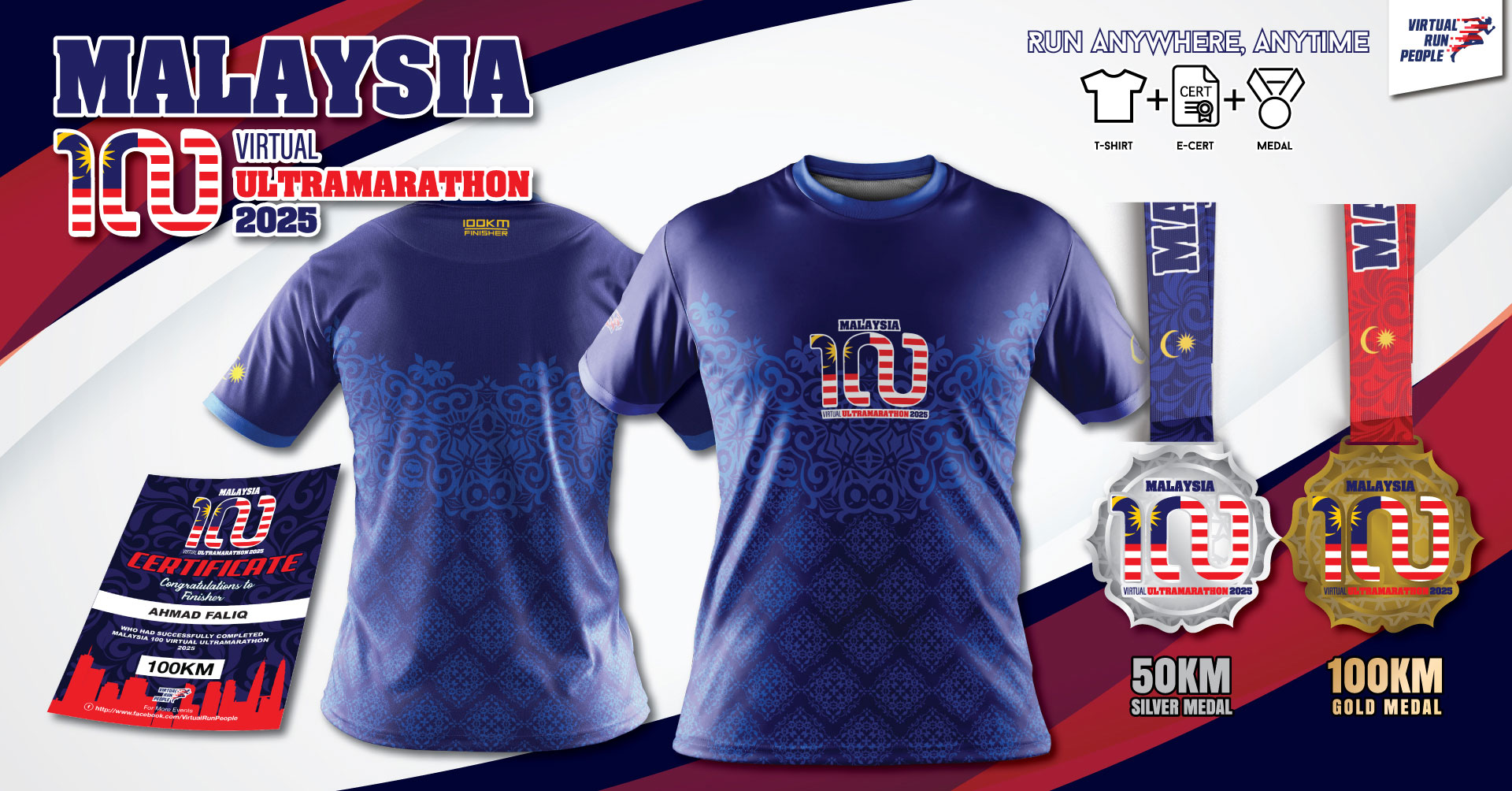 Malaysia 100 Virtual UltraMarathon 2025 | Connect by JustRunLah!